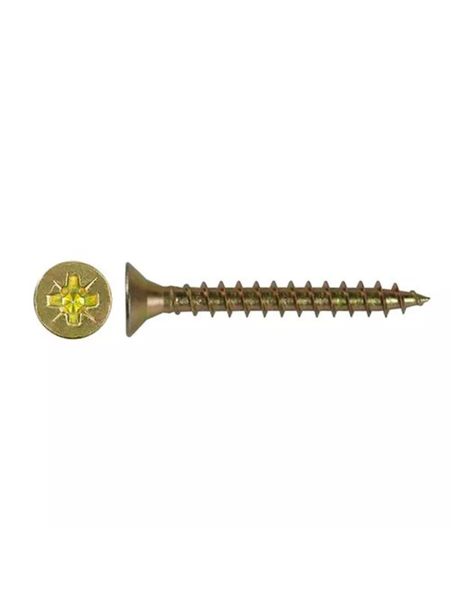 Саморез Pz 6,0 х 60, желтый цинк (250 шт)