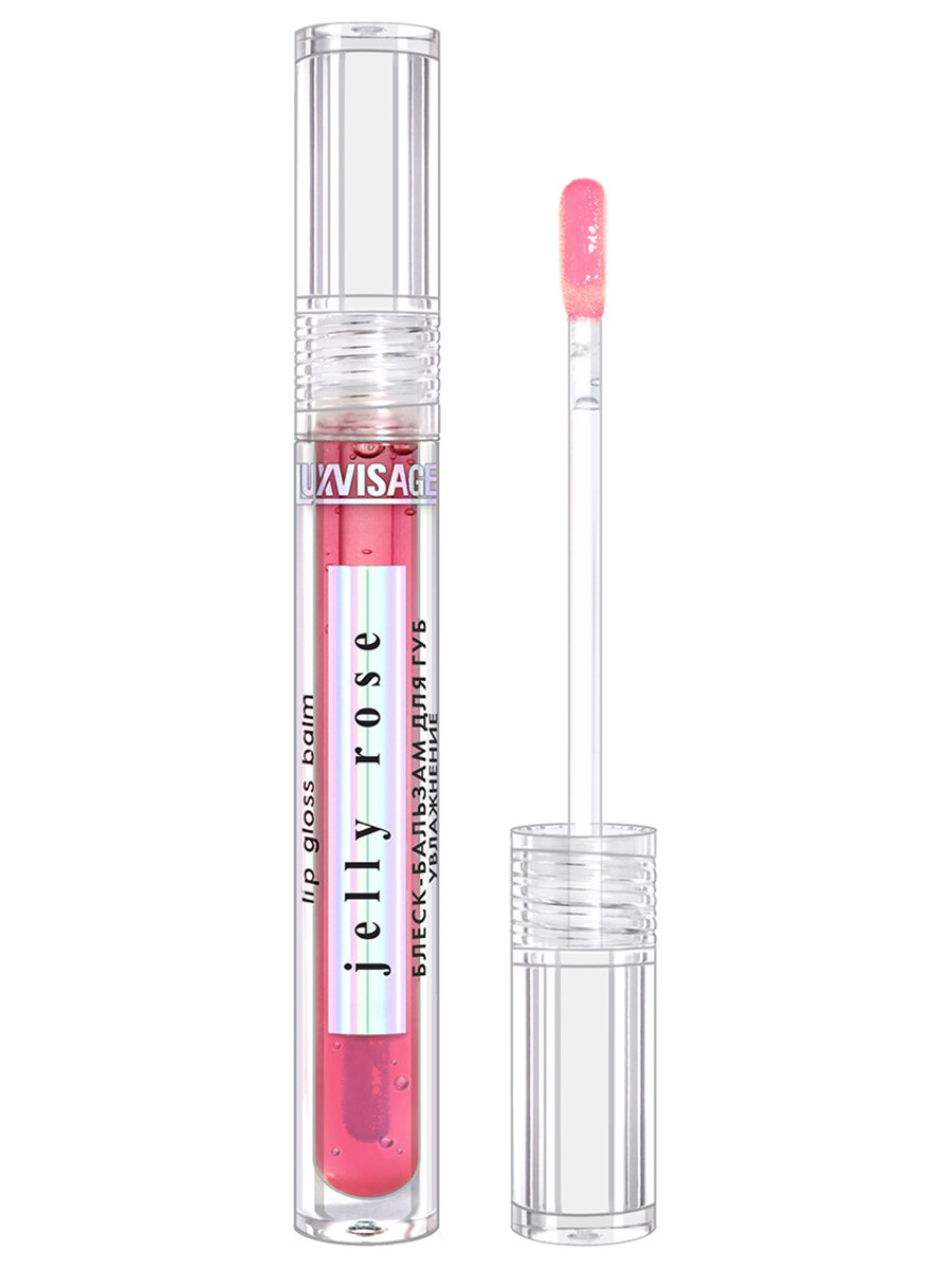 Блеск для губ LuxVisage глянцевый увлажняющий Jelly Rose с ароматом розы