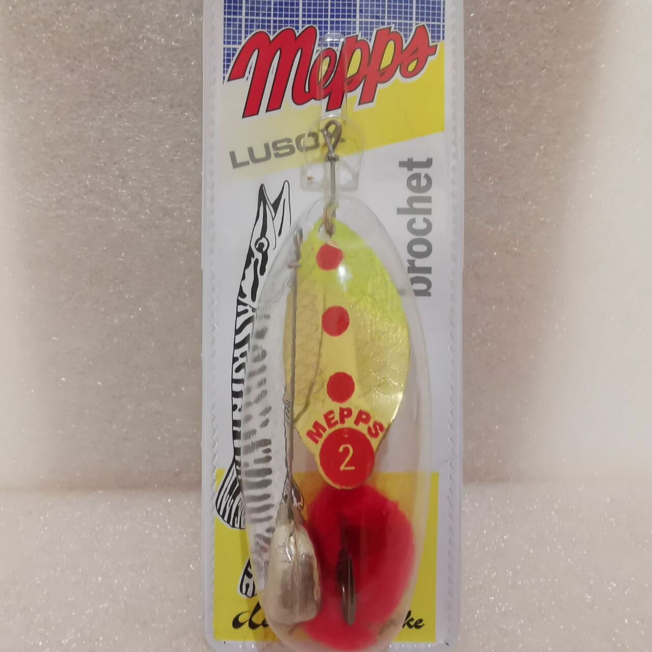 Блесна Mepps LUSOX Gold/CHARTREUSE FLUO #2 блистерная упаковка (6г+10г)