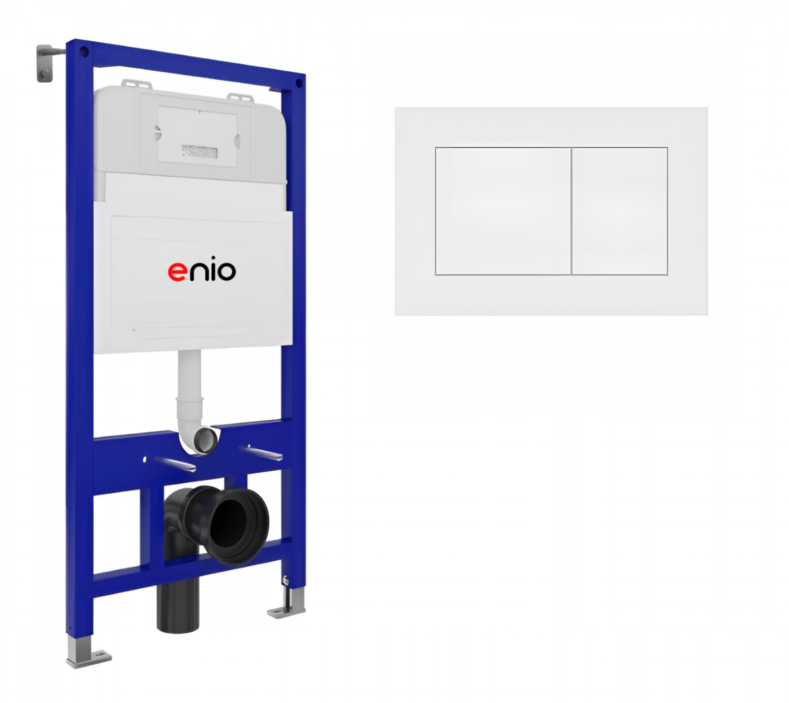 Система инсталляции для подвесных унитазов Enio Tecnico 52 с кнопкой Quadro белой матовой