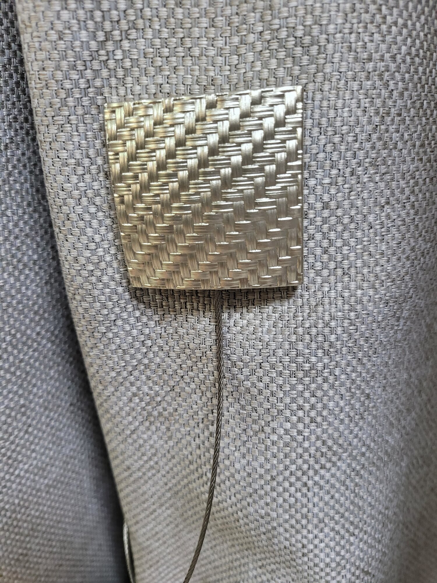 Магнит держатель для штор тюля цвет серебристый квадрат рогожка