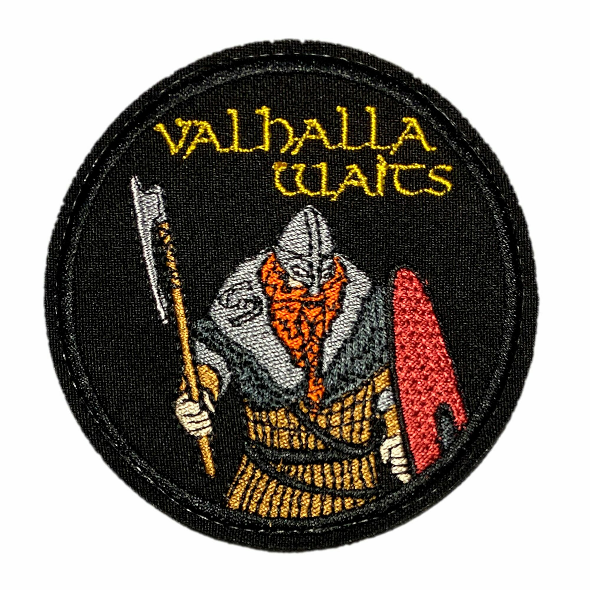 Нашивка, шеврон, патч (patch) на липучке Вальхалла Walhalla waits, размер 8,5*8,5 см