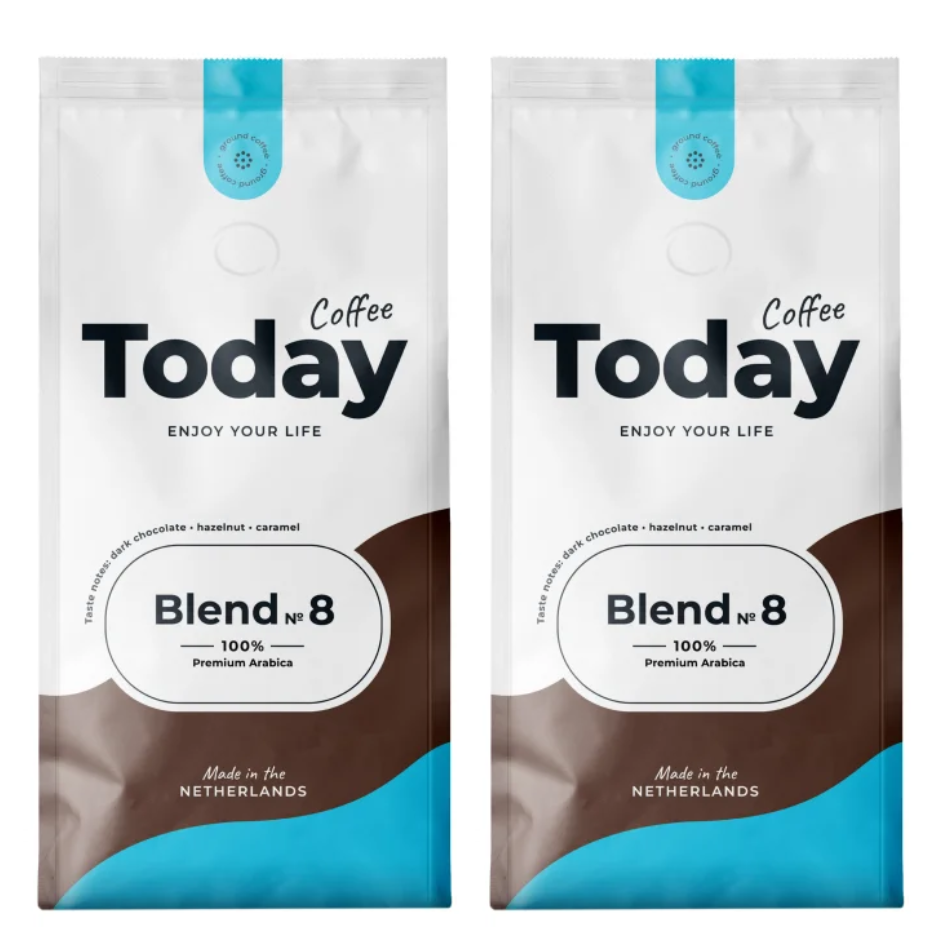 Молотый кофе Today Blend №8 200 грамм 2 штуки