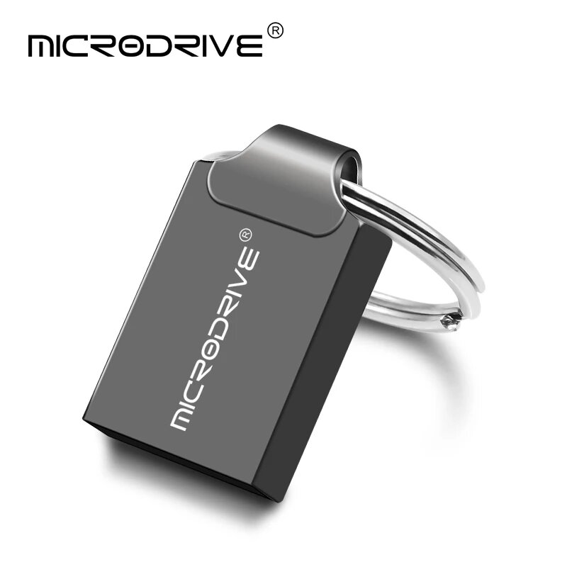 MicroDrive 4ГБ черный металлический USB-флеш накопитель