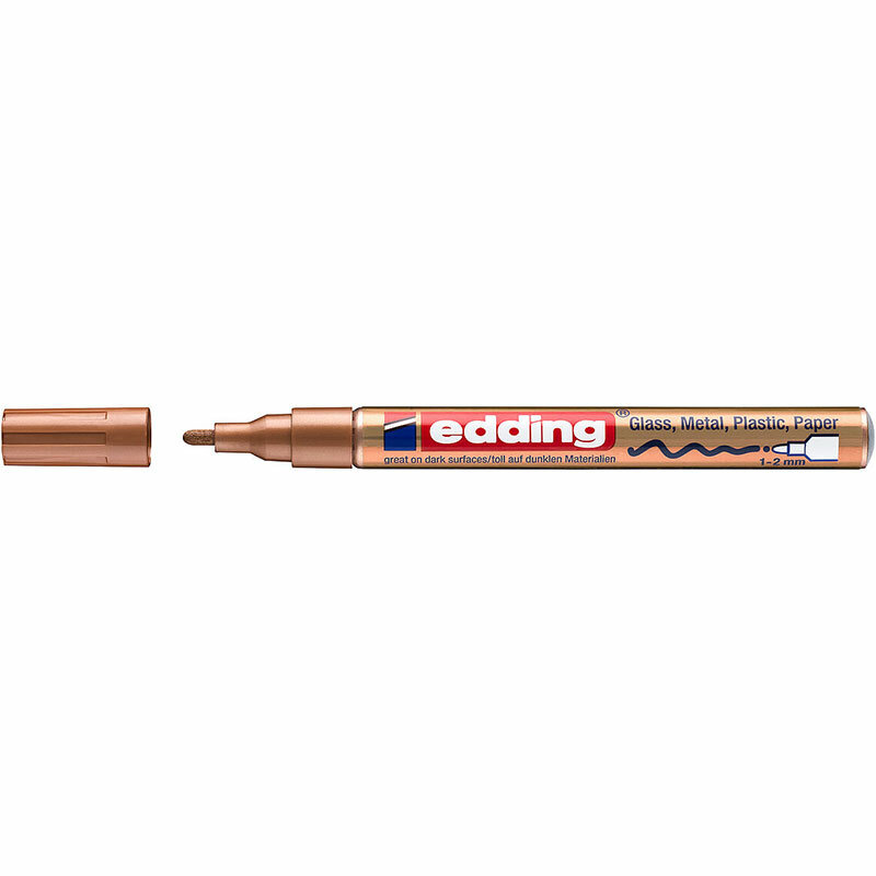 Маркер лаковый глянцевый edding 751, круглый наконечник, 1-2 мм Медный,