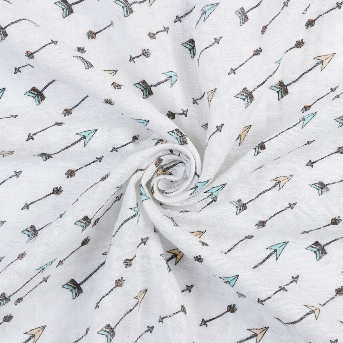 Ткань муслиновая отрез 100x125 см 100% хлопок "PEPPY" SMD EMBRACE, Shannon Fabrics, straight and true saltwater