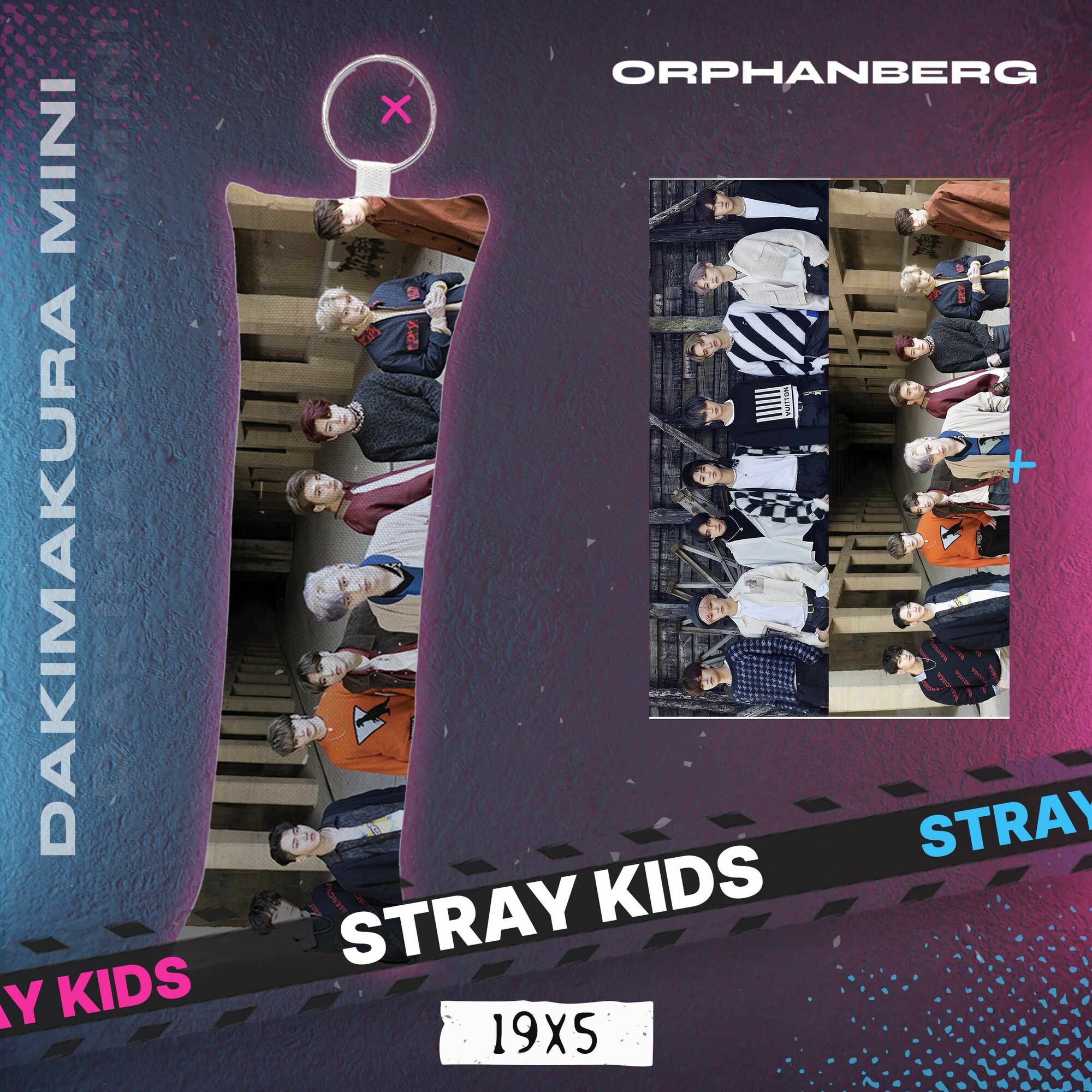 К-ПОП Дакимакура-мини брелок Stray kids