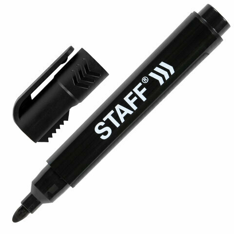 20 шт, Маркер перманентный с колпачком для вскрытия коробок STAFF "Basic" LOGISTIC PM-150, черный, 3 мм, 152201
