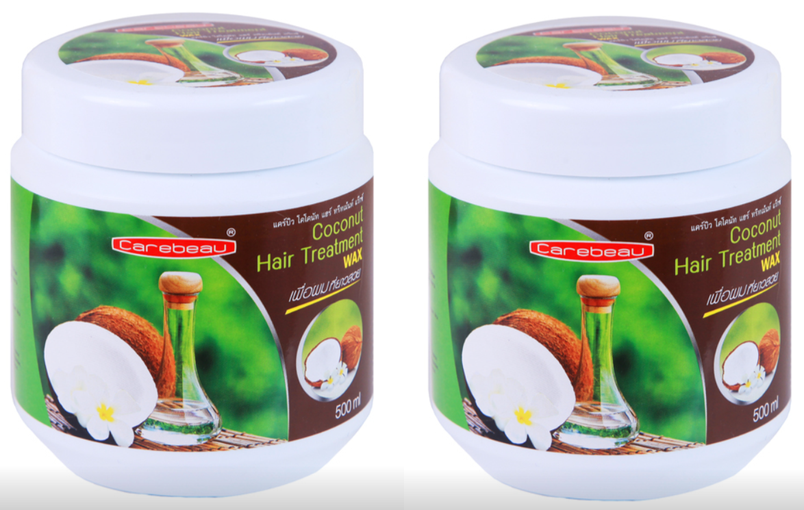 Маска для волос Carebeau, с воском, кокос, 500 мл, 2 шт.