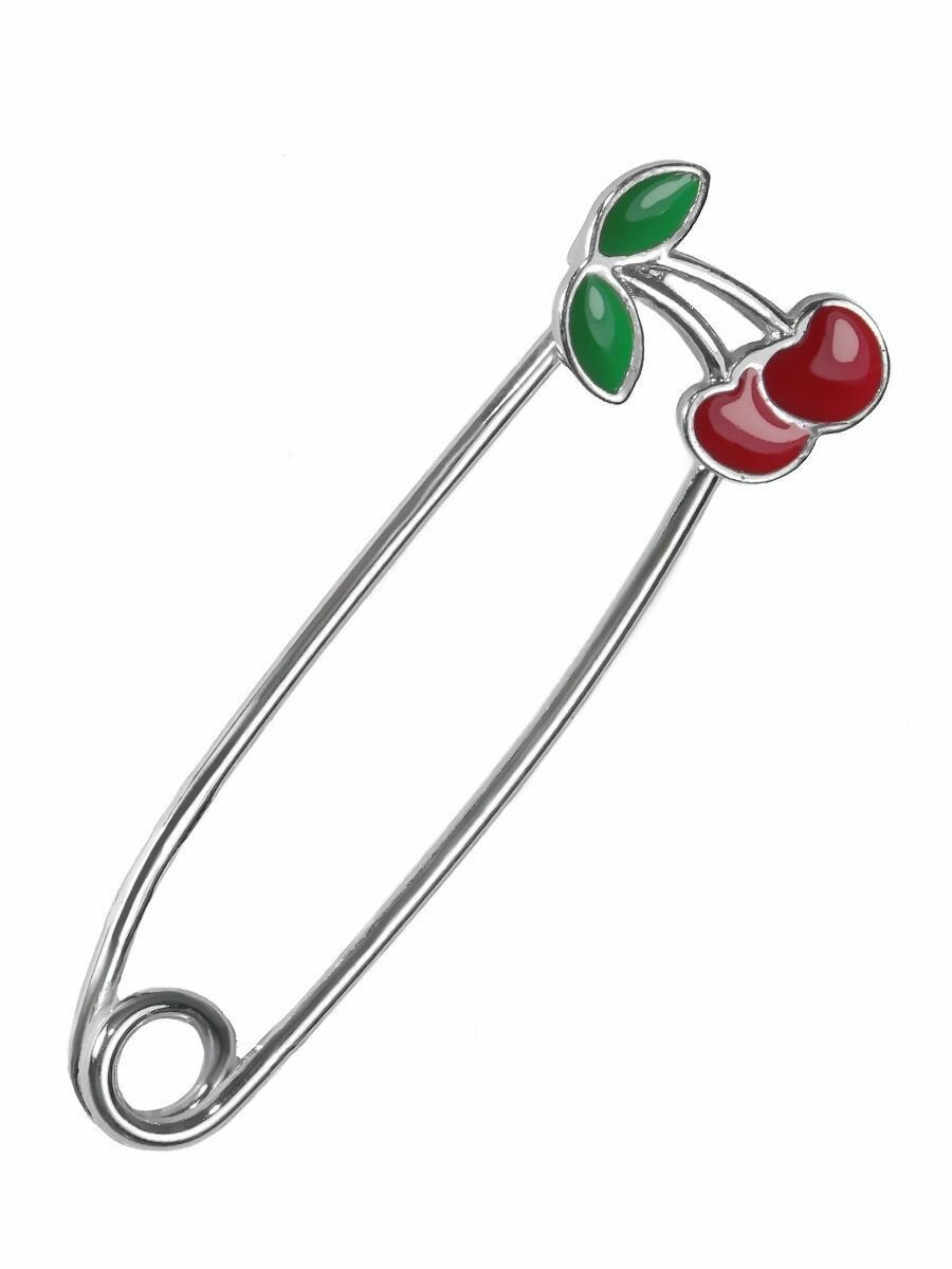 Брошь, серебро, 925 проба, родирование, эмаль