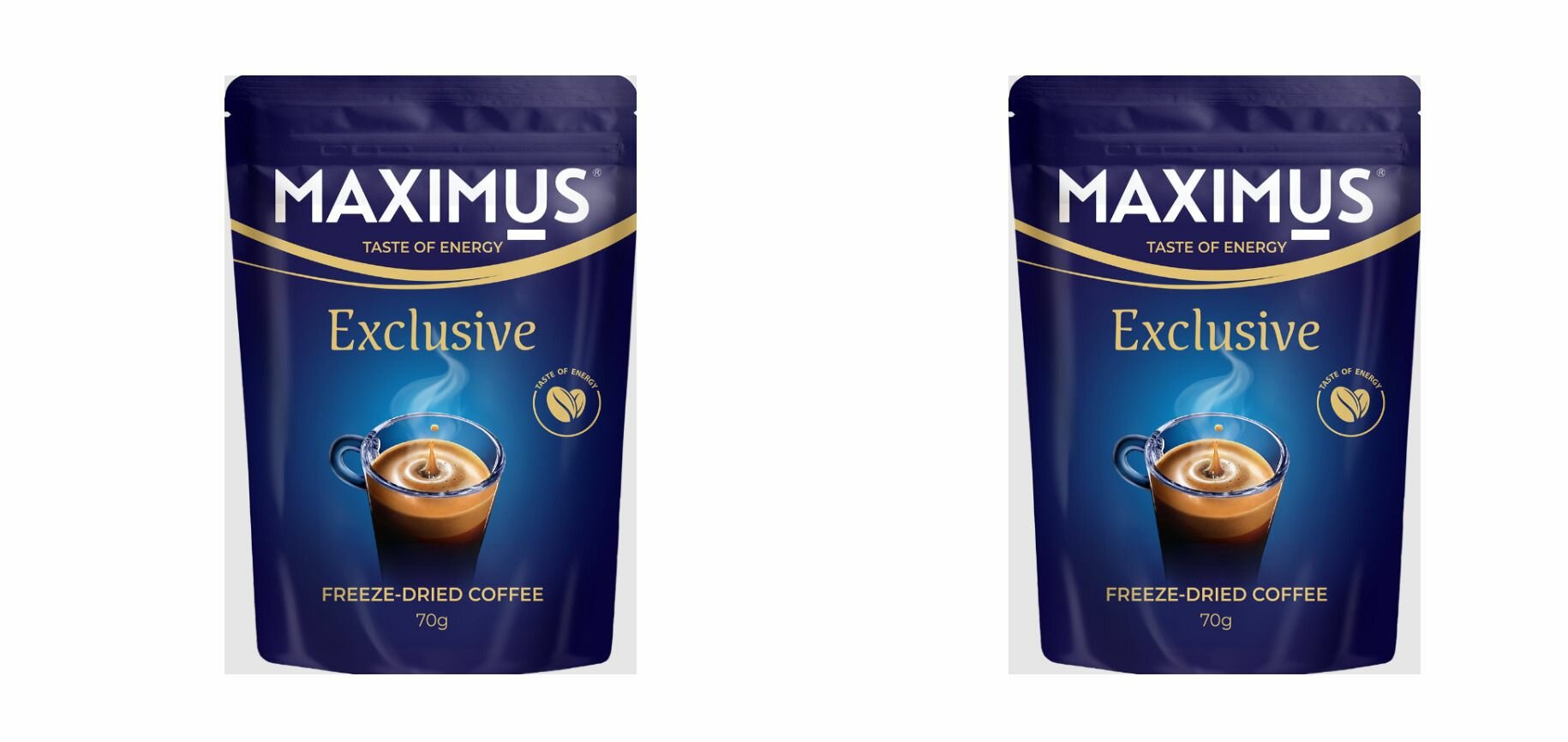 Maximus Кофе растворимый с добавлением молотого Exclusive,70 г,2 шт