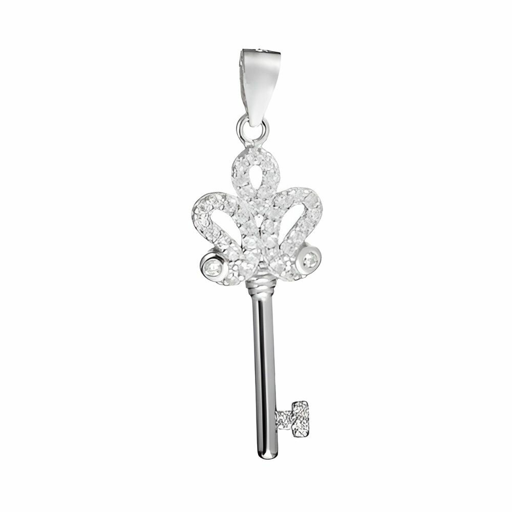 Подвеска, серебро, 925 проба, родирование, фианит