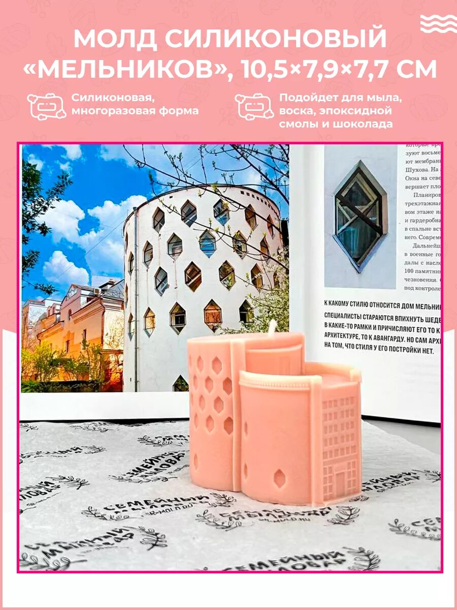 Силиконовый молд для гипса / Дом Мельникова