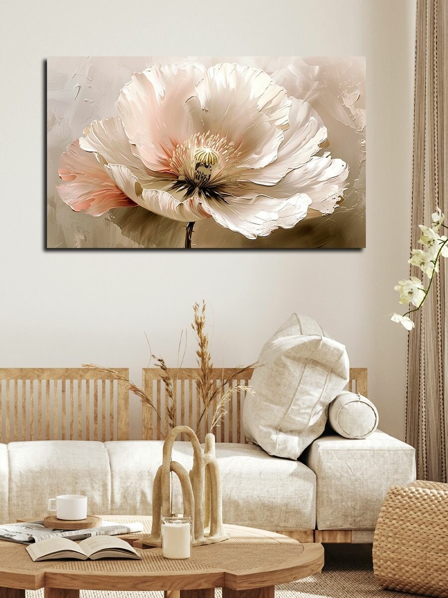 Картина на холсте LOFTime 60х100 цветы масло 2 К-666-60100