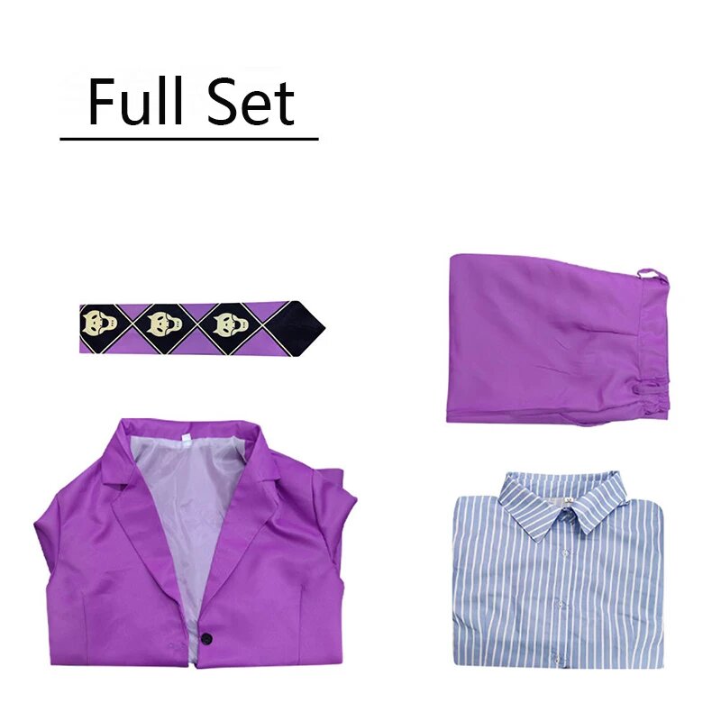 Костюм Кира Йошикаге из аниме «Приключения Йошикаге» Dunayskiy Фиолетовый, XL, Full Set