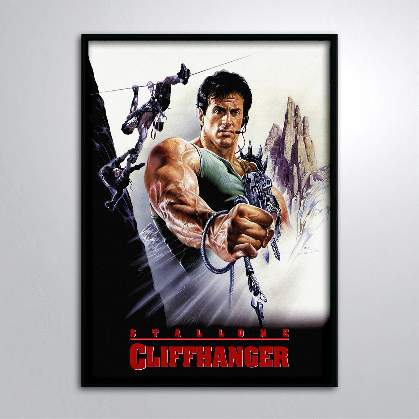 Постер без рамы/Винтажный плакат/Скалолаз Сильвестр Сталлоне Cliffhanger