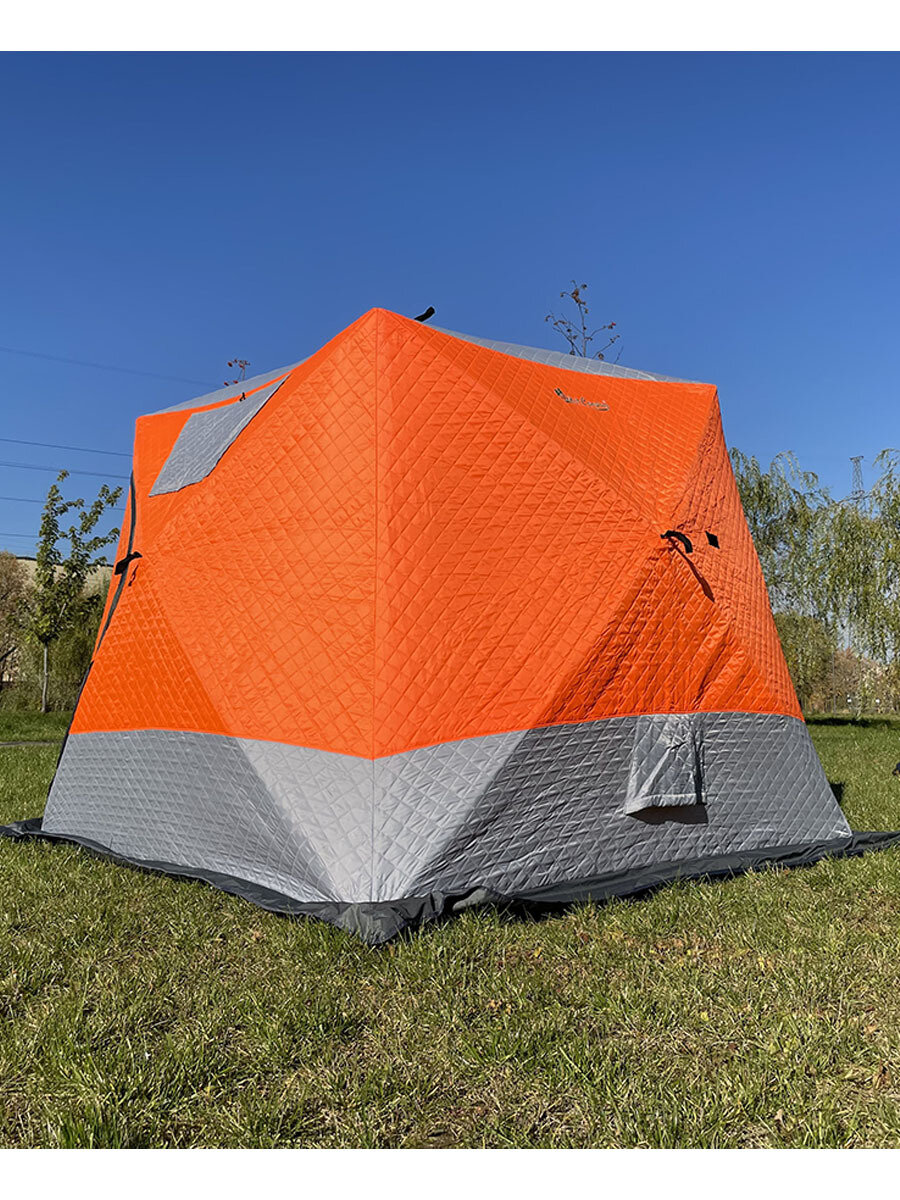 Зимняя палатка 4-местная MirCamping 2017 куб, четырехслойная, 240x240 см с утепленным полом