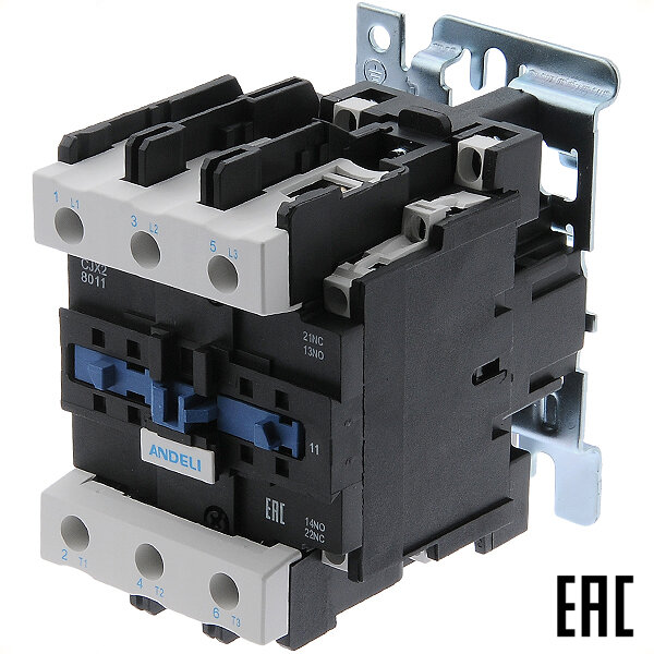 Контактор CJX2-D8011 3P 220В 80А 1з+1р ADL08-014 ANDELI