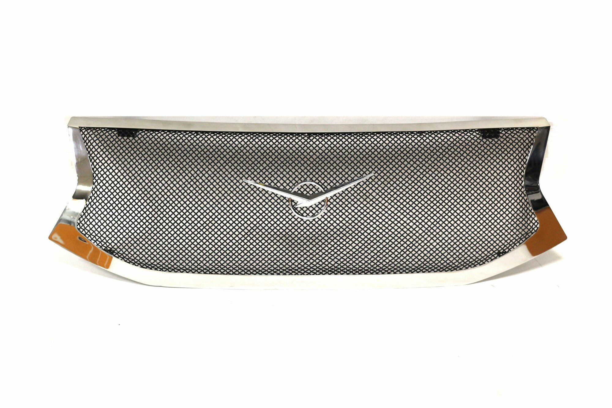 Решетка (облицовка) радиатора УАЗ Патриот с 2015 года нержавейка "сетка черная"