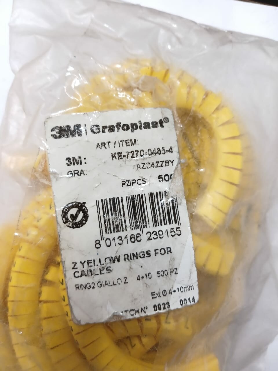 Колечко маркировочное Z, 4-8 мм. черное на желтом (уп.500шт) AZS4ZZBY DKC