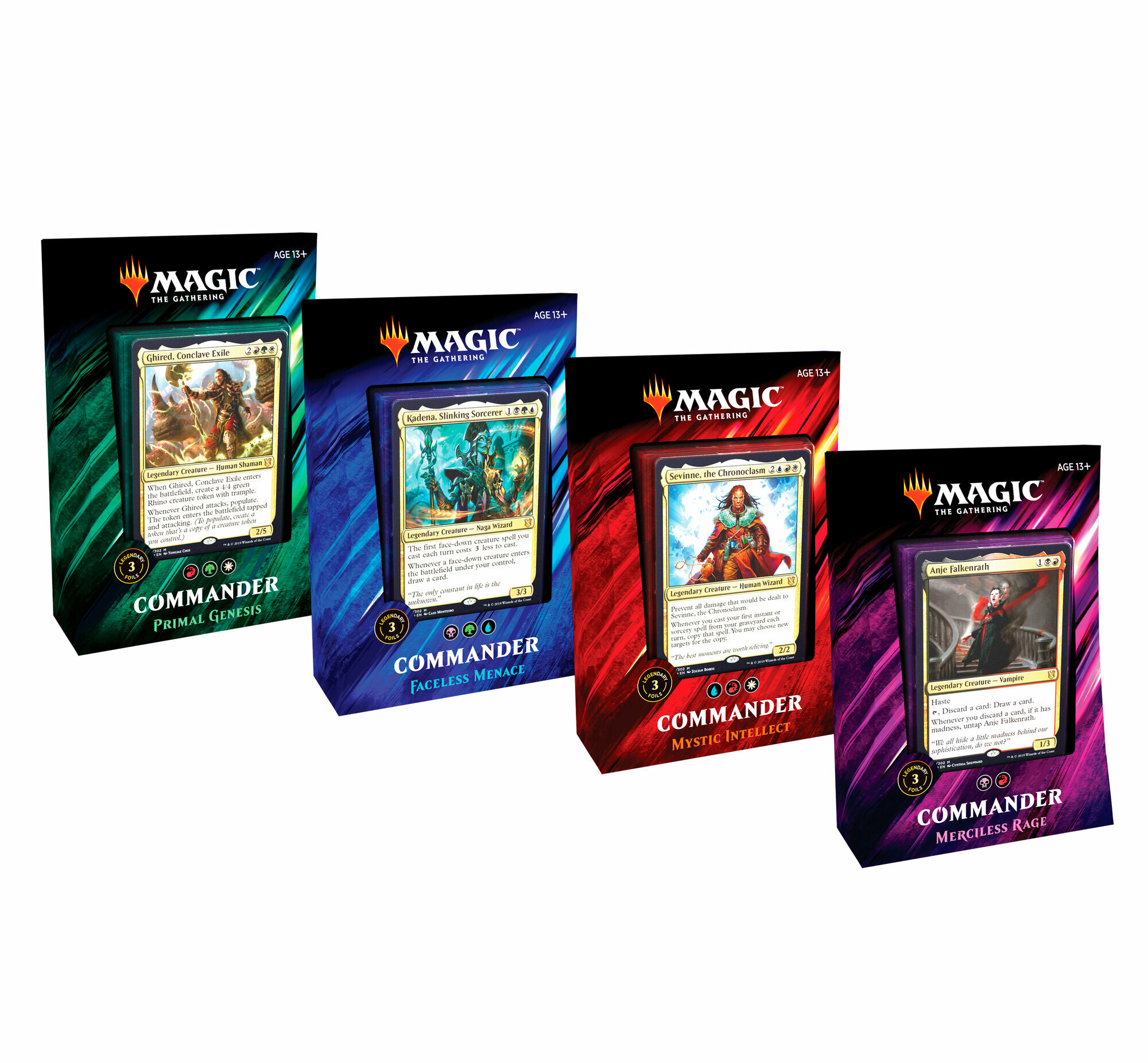 Mtg: 4 колоды commander 2019 (на русском)