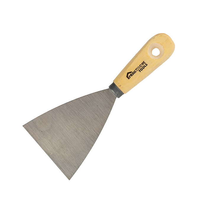 Лопатка шпательная 80 мм, пружинная сталь, деревянная рукоятка 'PRAKTISCHE TOOLS'