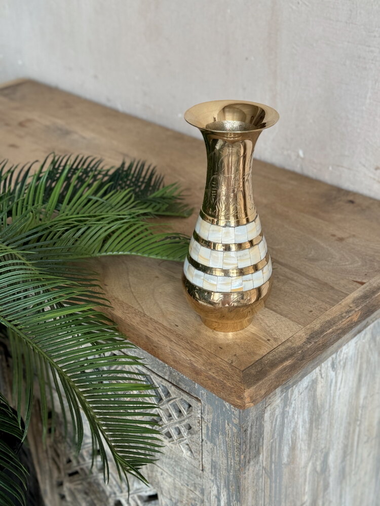 Ваза латунь резная с перламутром 9,25' KSVA-BE-8805813