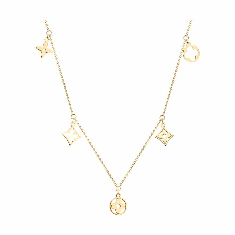 Колье, красное золото, 585 проба