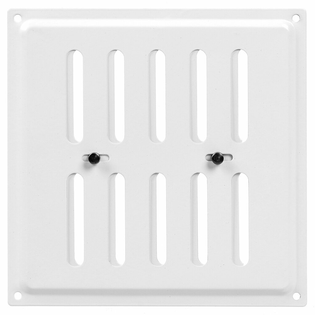 Решетка вентиляционная металл, регулируемая, 175х175 мм, белая, Event, 175х175ВРР