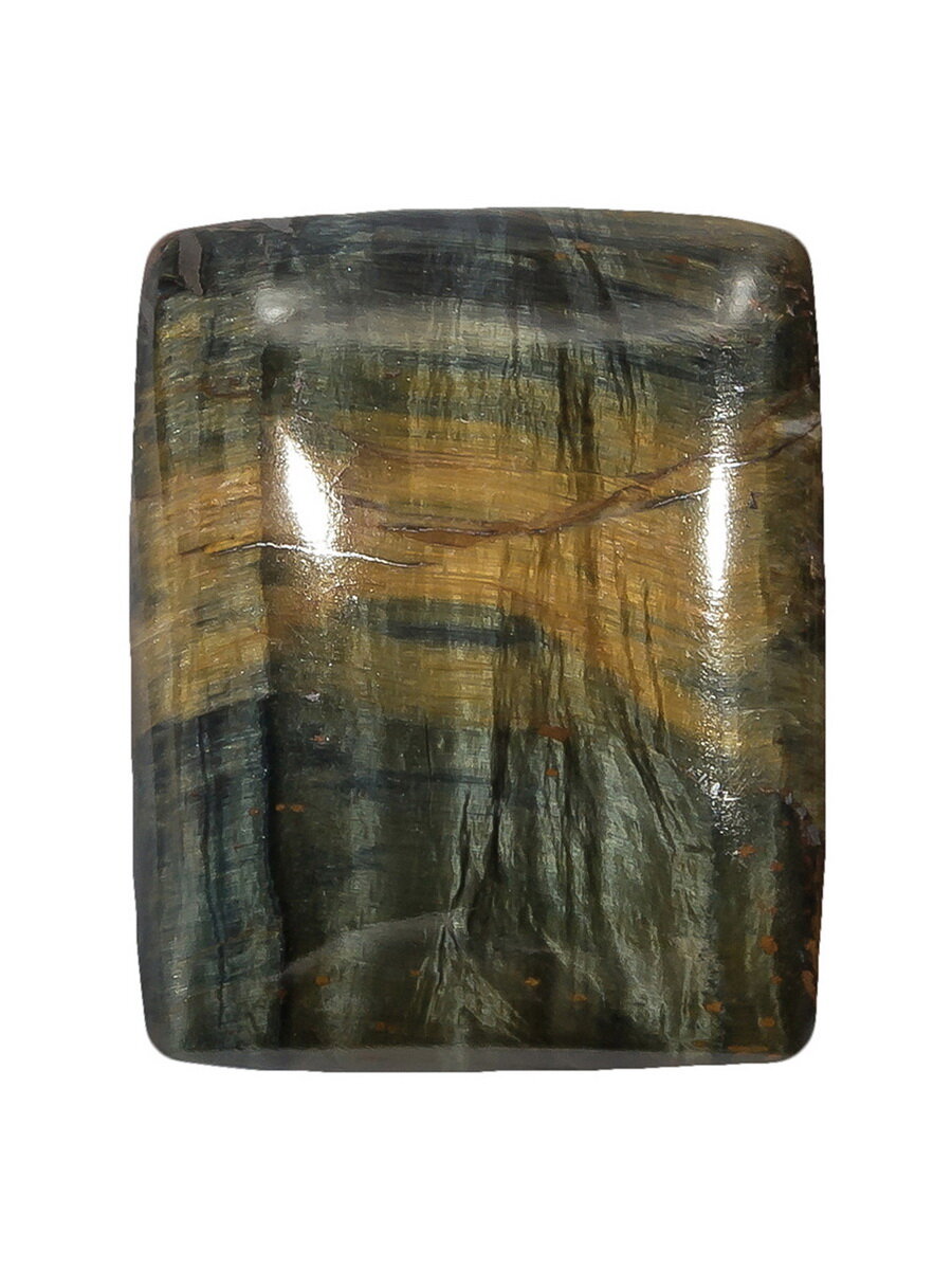 Кабошон Соколиный глаз 35х27х6 мм.