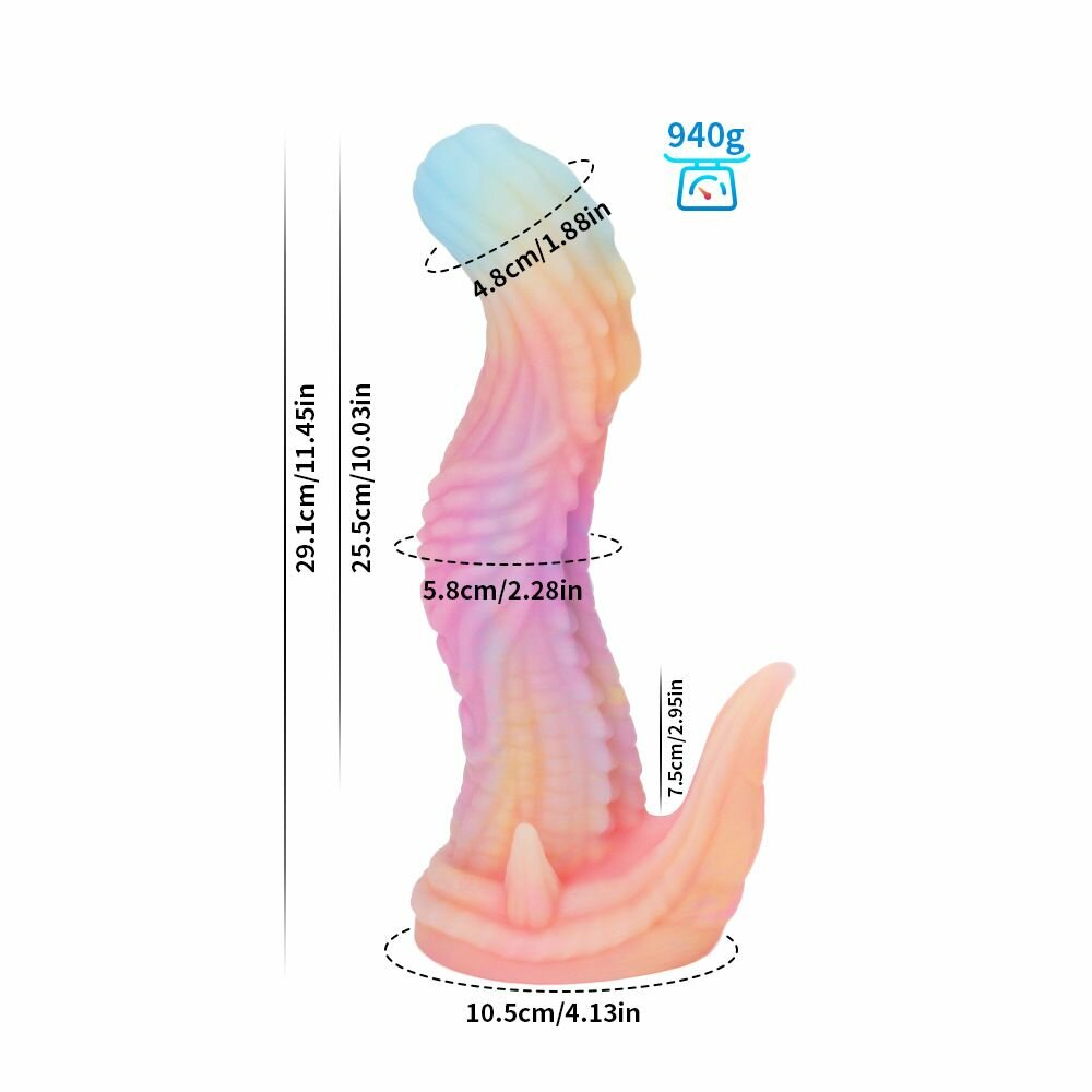 Реалистичный монстр силиконовый фаллоимитатор; Светящийся фаллоимитатор с щупальцами и мощными присосками