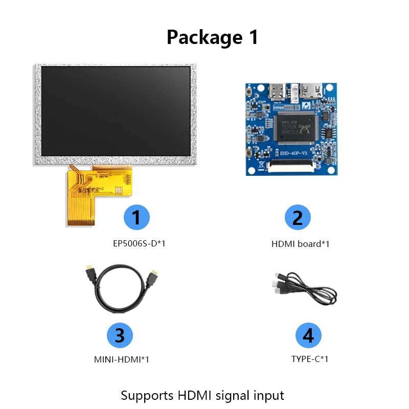 POWKITO 5-дюймовый сенсорный ЖК-монитор 800x480 Nontouch