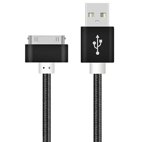 1 м 2 м USB-кабель для быстрой зарядки для Apple iPhone 4 4s 3GS 3G iPad 1 2 3 iPod Nano touch 30-контактный оригинальный шнур для передачи данных с длинной линией 1 м, Black