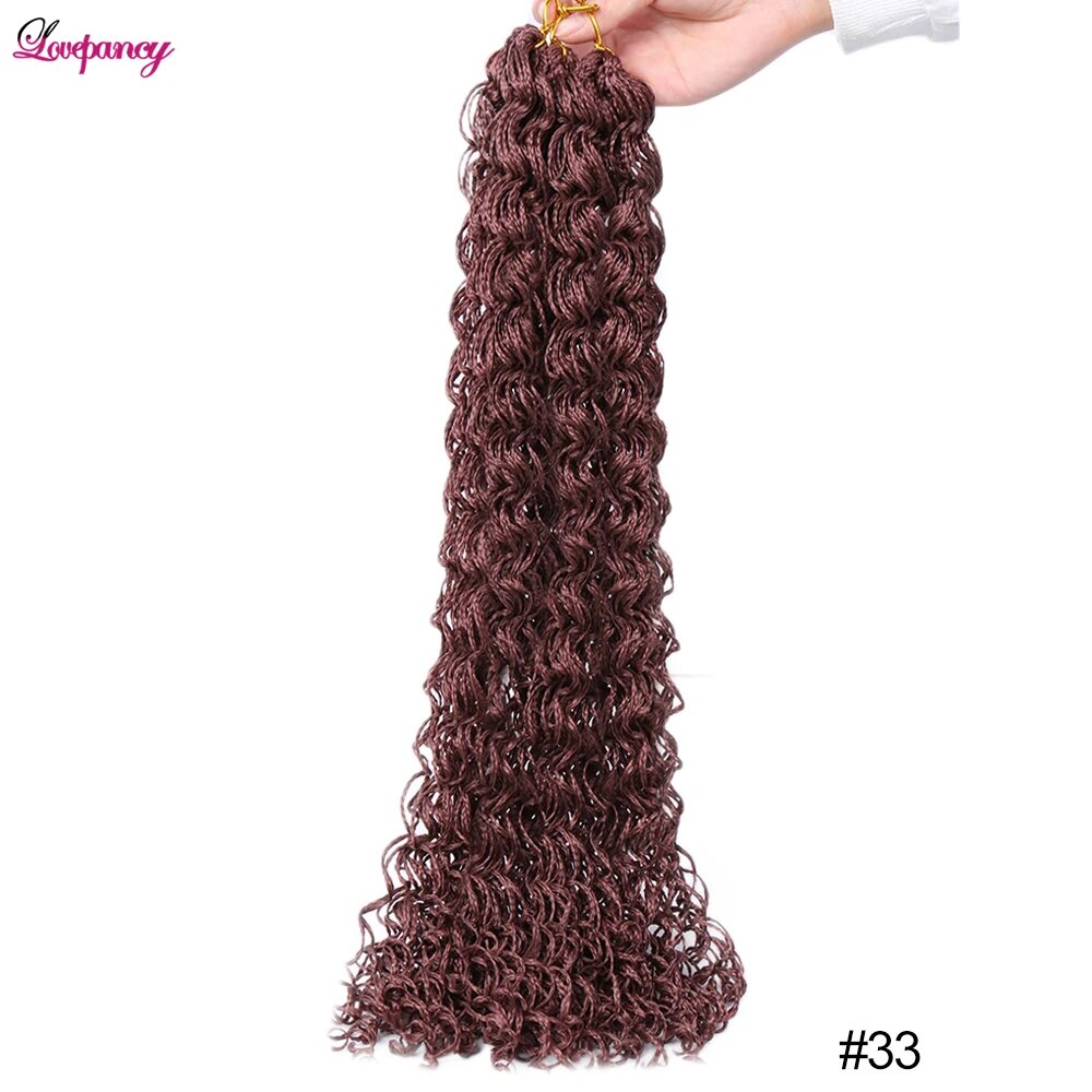Синтетические вьющиеся косички Дружественная Curl Zizi Braids 20 дюймов 50 г 33
