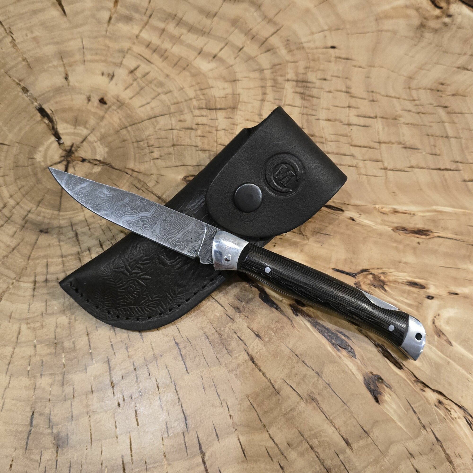 Нож складной Капрал, дамасская сталь, рукоять венге, Мастерская Семина