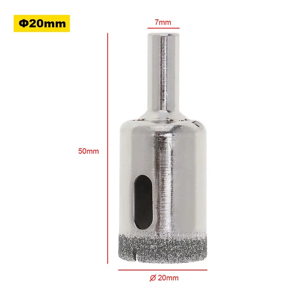 TORO DIY Supplies набор сверл для стекла 10/12/14/16/18/20/22/25 мм 20mm