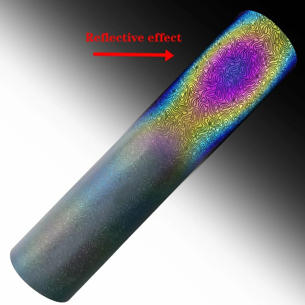 Радужные отражающие виниловые листы CHEONET 25х20 см Синий, E001-8