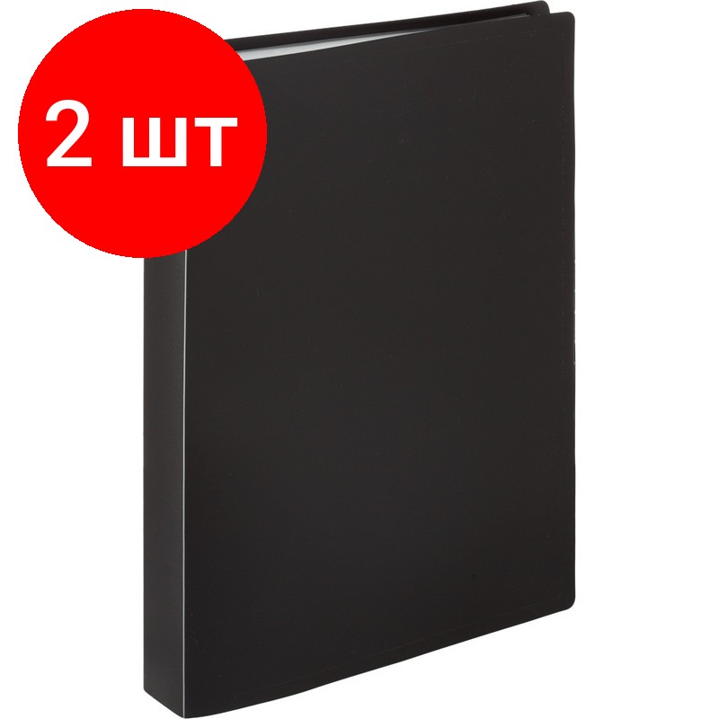 Комплект 2 штук, Папка файловая 100 ATTACHE 065-100Е черный