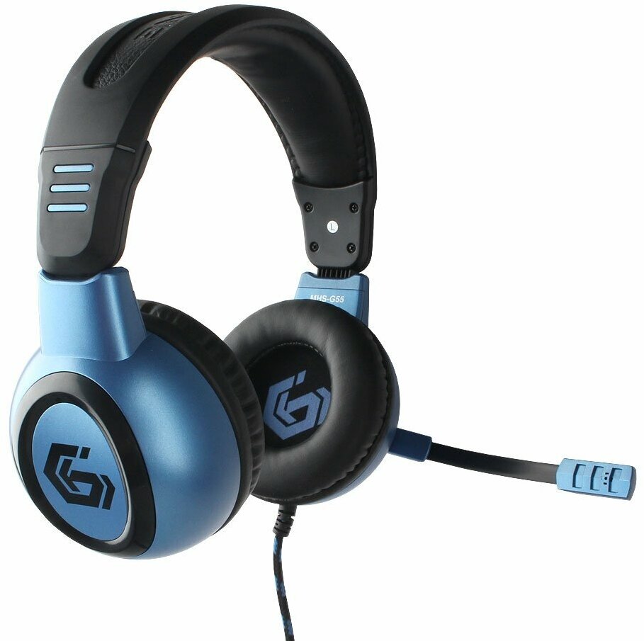 Гарнитура Gembird "MHS-G55", игровая, накладная, проводная, регулятор громкости