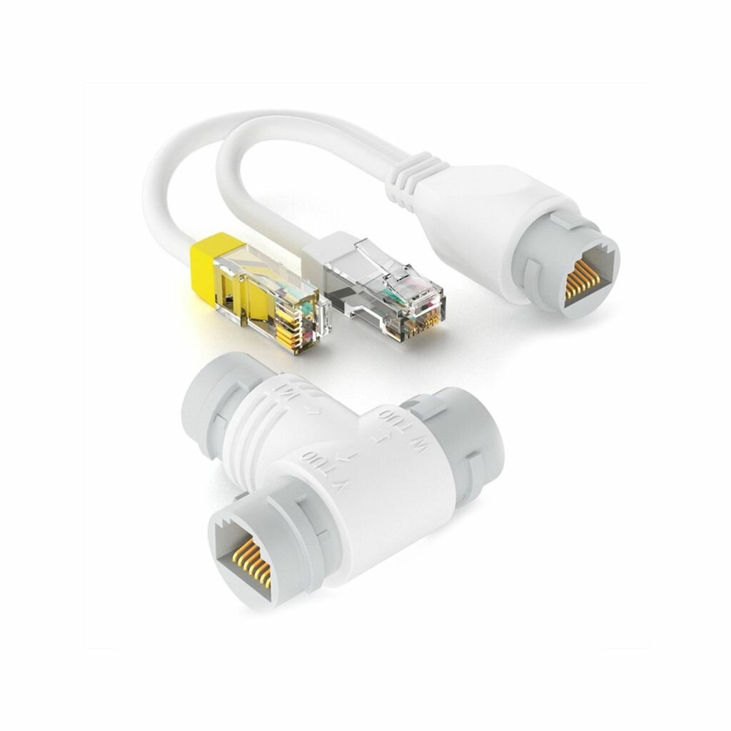 Сетевой кабель POE-разветвитель-адаптер для подключения 2 устройств с разъемами RJ45