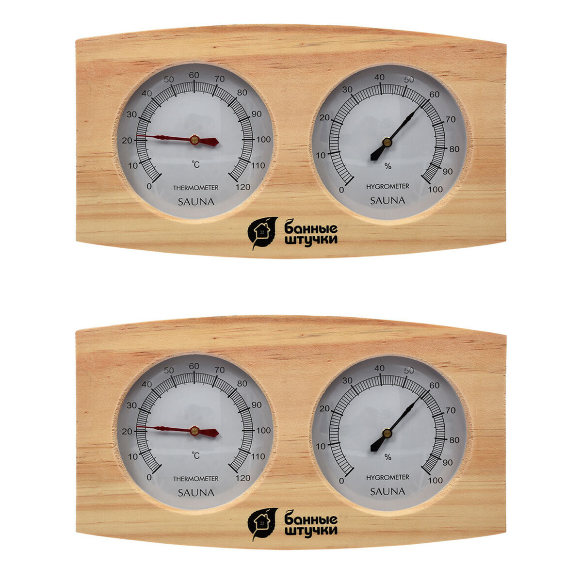 Термометр для бани и сауны Банные штучки с гигрометром (18024) (2 шт.)