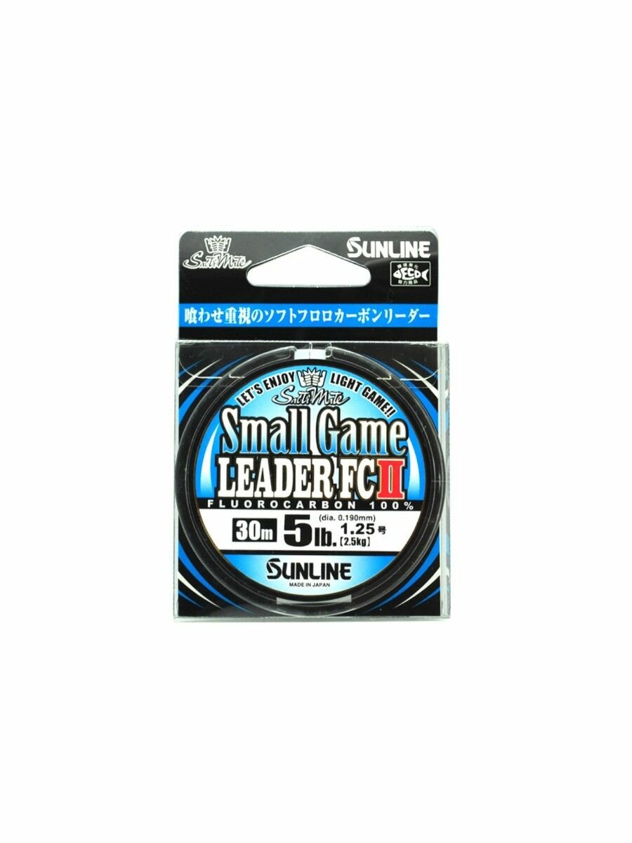 Флюрокарбон леска для рыбалки SUNLINE SWS Small Game FC II 30м #1.25/5lb