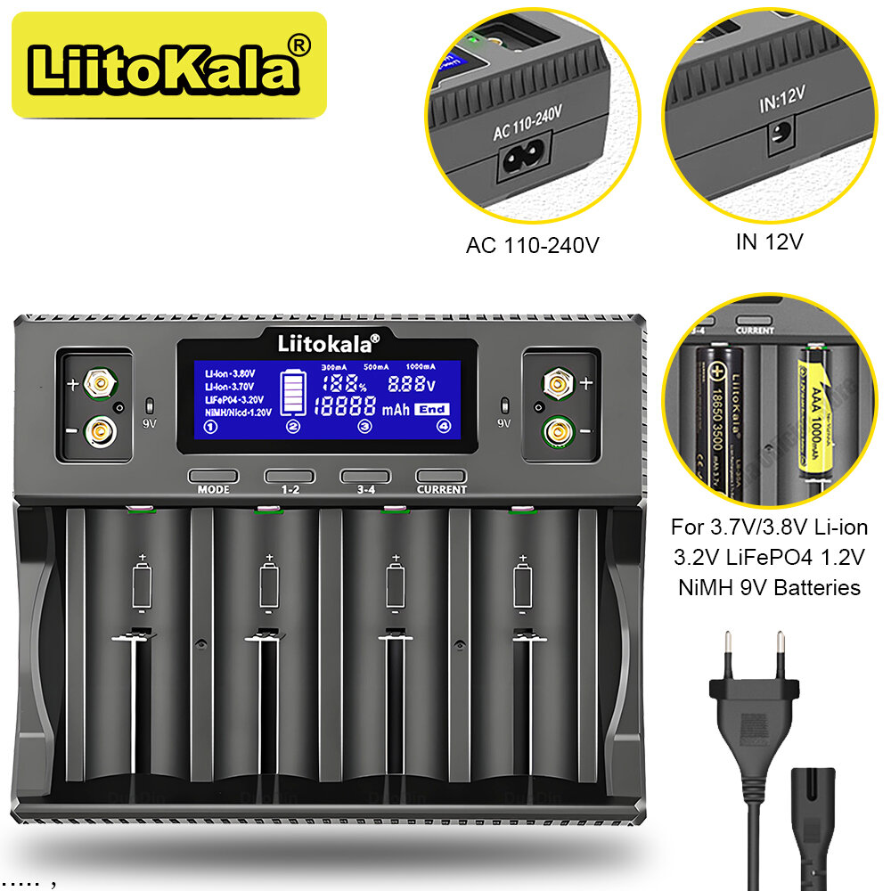 LiitoKala Lii-D4XL l 18650 32700 21700 18650 26650 LiFePO4