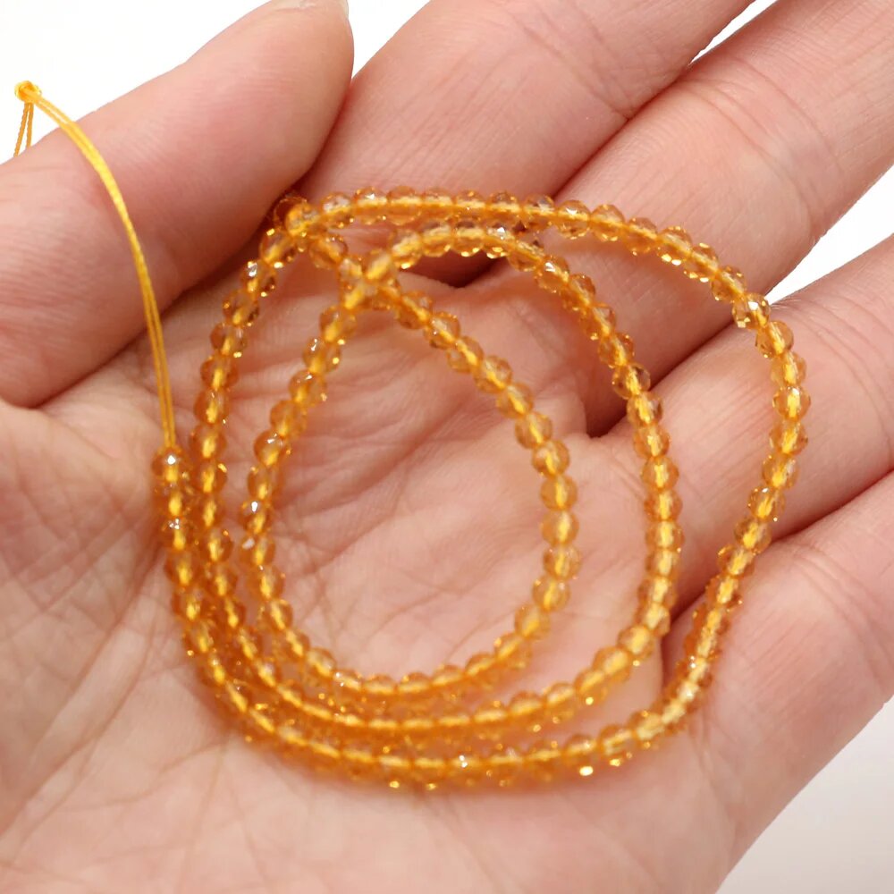 Бусины шпинель 3 мм Orange-yellow