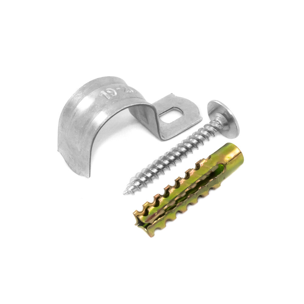 Набор крепежа Промрукав для крепления ОКЛ, саморез, дюбель, скоба СМО 19-20, 100 шт