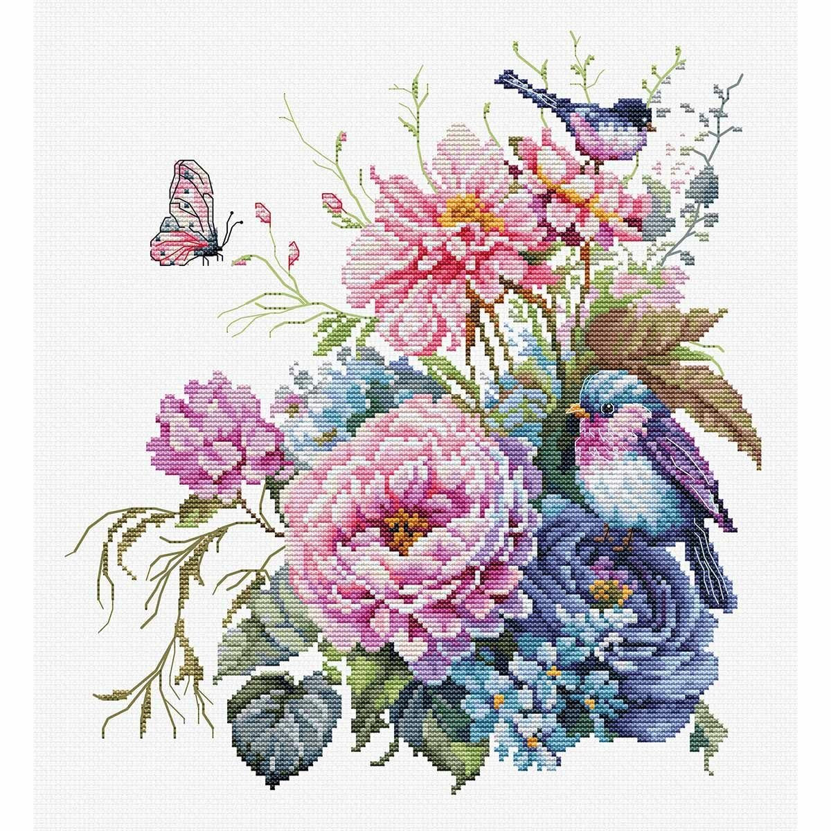 B2422 Набор для вышивания 'Птицы-Лето', 23*25см, Luca-S