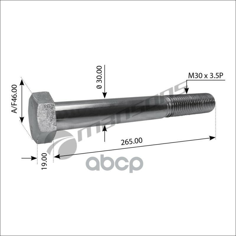 Болт рессоры Mansons арт. M30265
