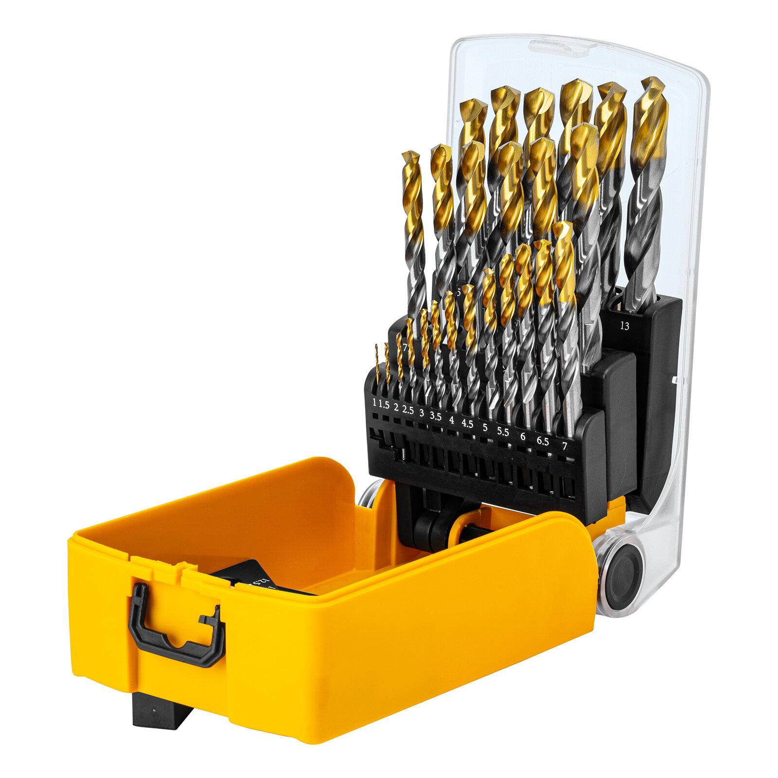 Набор сверл по металлу, 1-13 мм, Р6М5-TiN, Golden Tip, 25 шт Denzel 723009