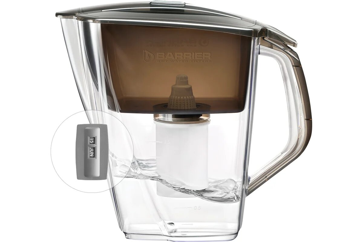 Барьер гранд НЕО антрацит фильтр-кувшин для воды В015Р00 емкость 2 л, коррозионностойкий