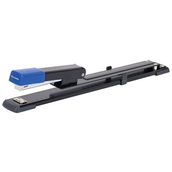 Степлер брошюровочный Brauberg №24/6, №26/6 Extra, до 30 листов, на 150 скоб, черно-синий, 272720
